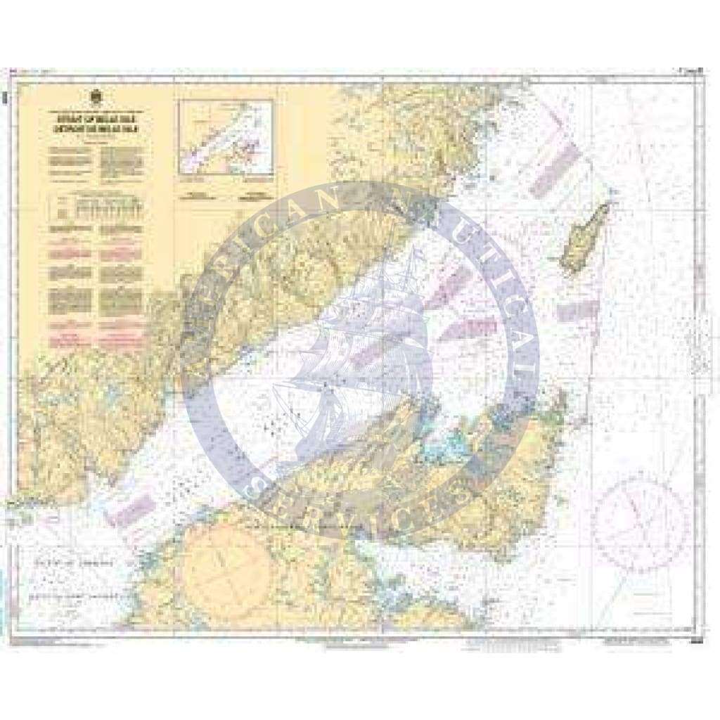 CHS Nautical Chart 4020: Strait of Belle Isle/Détroit de Belle Isle ...