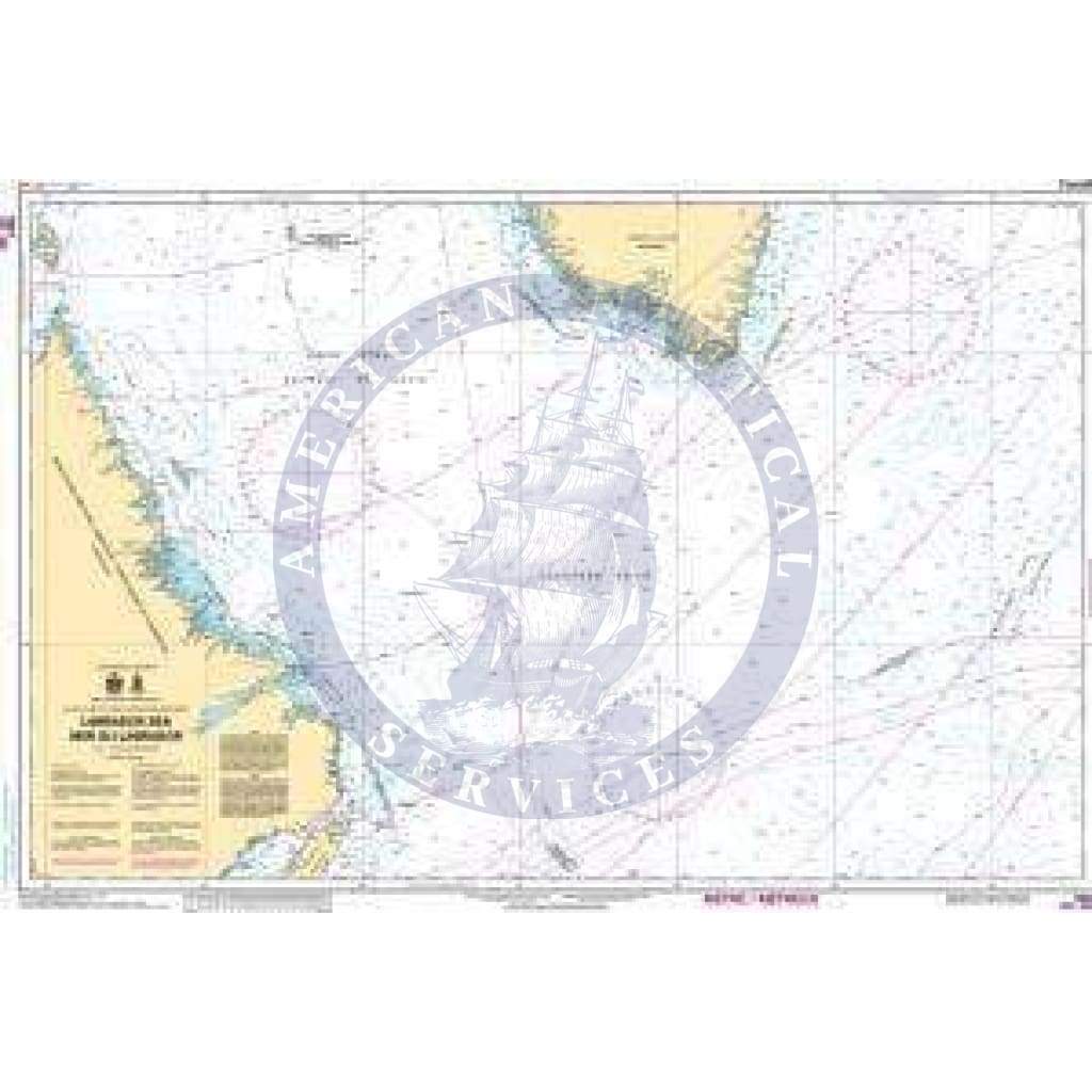 CHS Nautical Chart 5001: Map of Labrador Sea/ Mer du Labrador - Amnautical