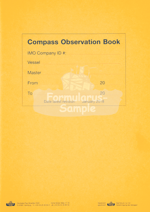 Compass Observation Book | SOLAS Regulation Content - Amnautical