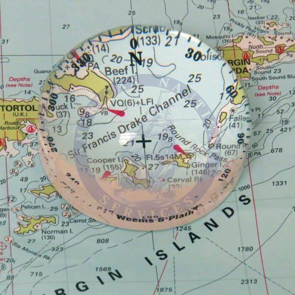 Crystal Magnifier with Compass Rose - Amnautical