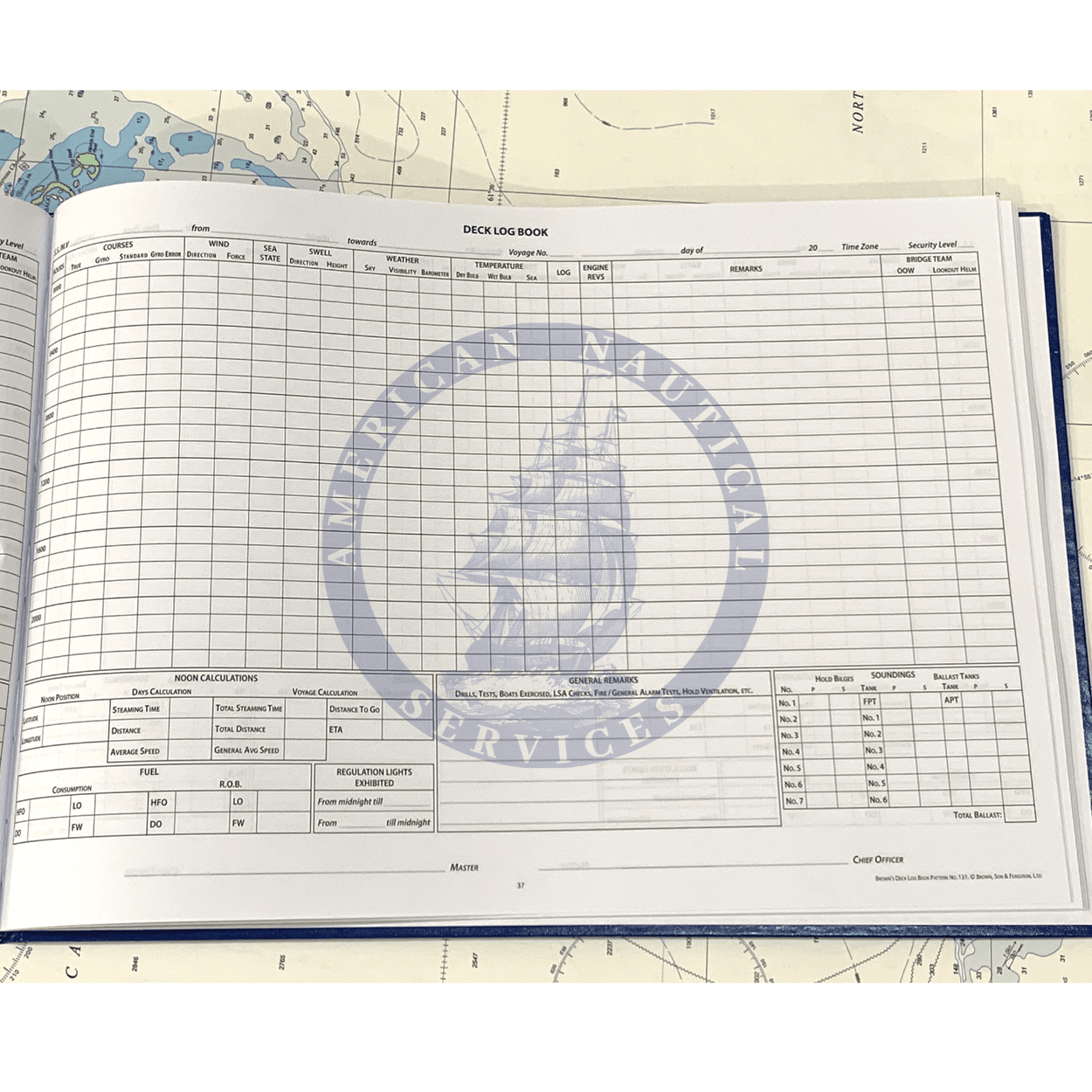 Deck Log Book - 90 Days Recording - Amnautical