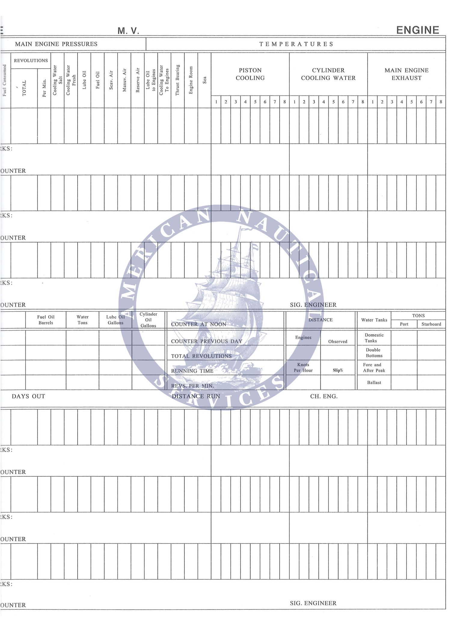 Diesel/Engineroom Log Book (60 Days) - Amnautical