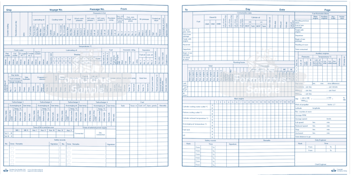 Engine Log Book (3 Months) - For Marine Compliance - Amnautical