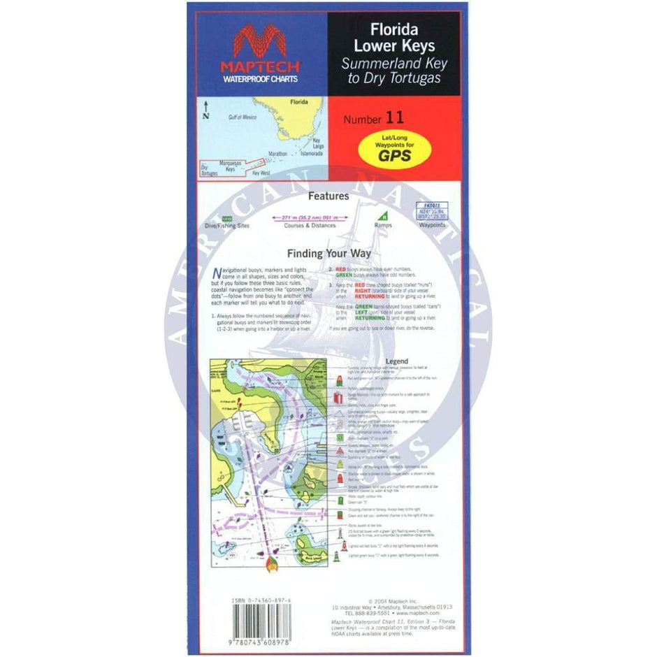 Florida: Lower Keys Waterproof Chart, 5th Edition - Amnautical
