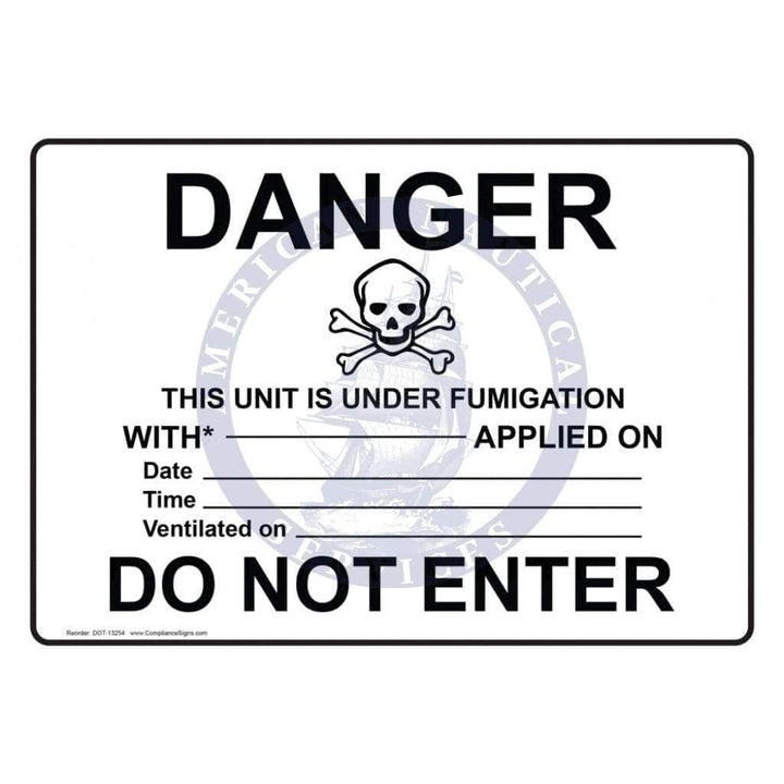 Fumingation Warning Sign - Amnautical