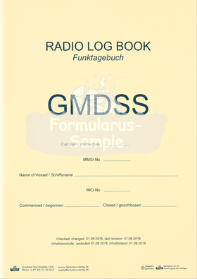 GMDSS Radio Log Book for SOLAS Compliance - Amnautical