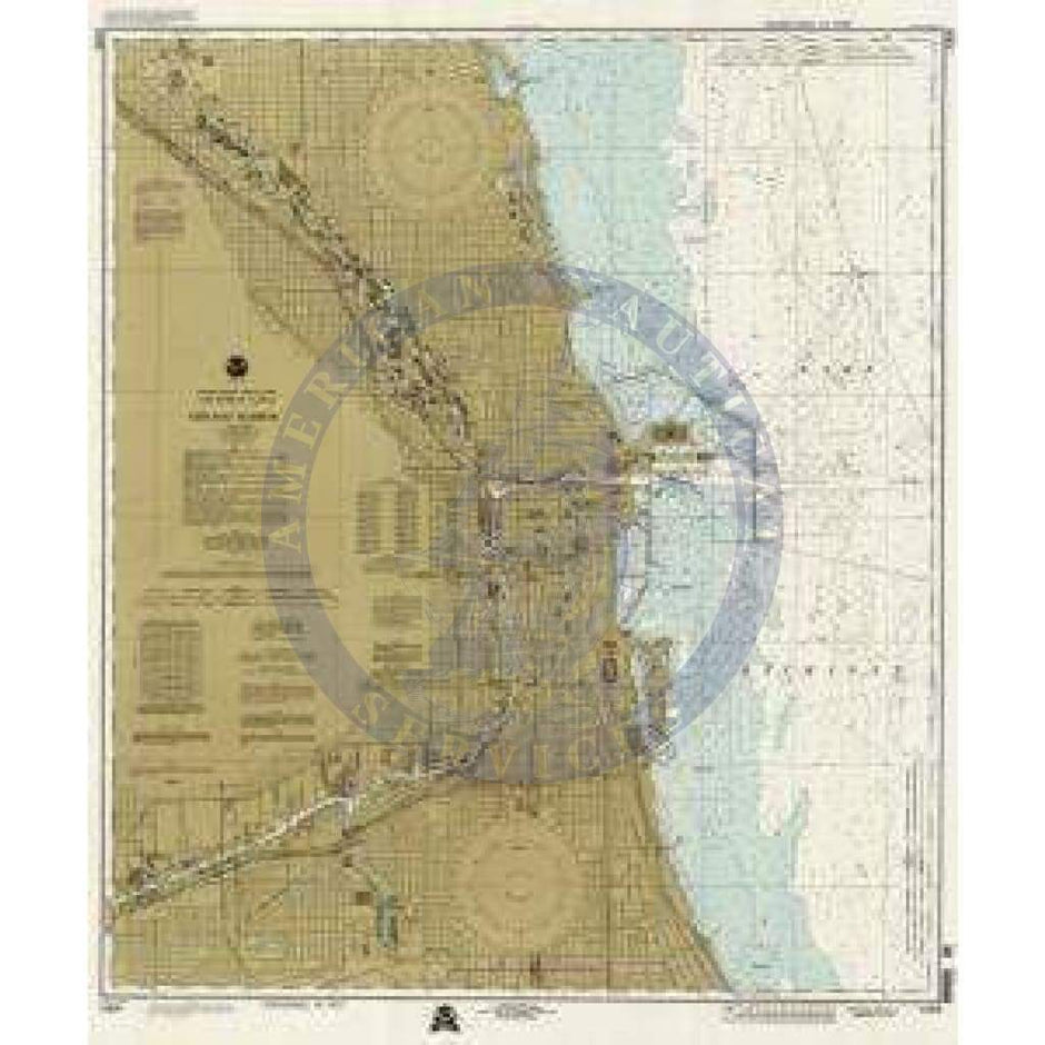 Historical Nautical Chart 14928-3-1995: IL, Chicago Harbor Year 1995 ...