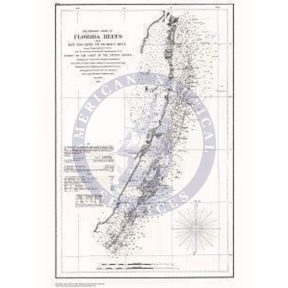 Historical Nautical Chart CPNO29C: FL, Florida Reefs From Key Biscayne ...