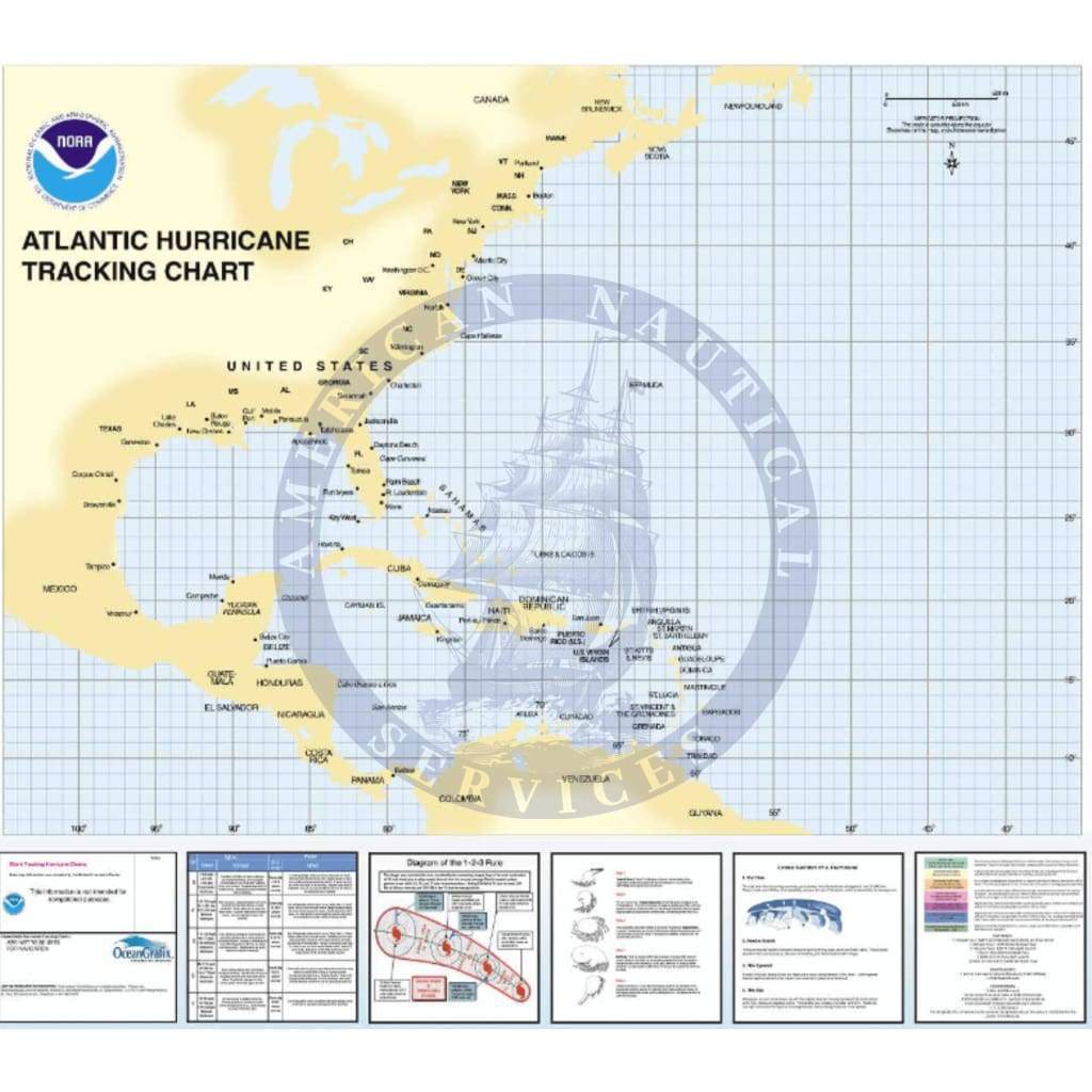 Hurricane Tracking Chart: Western Atlantic | Hurricane Tracking Charts ...