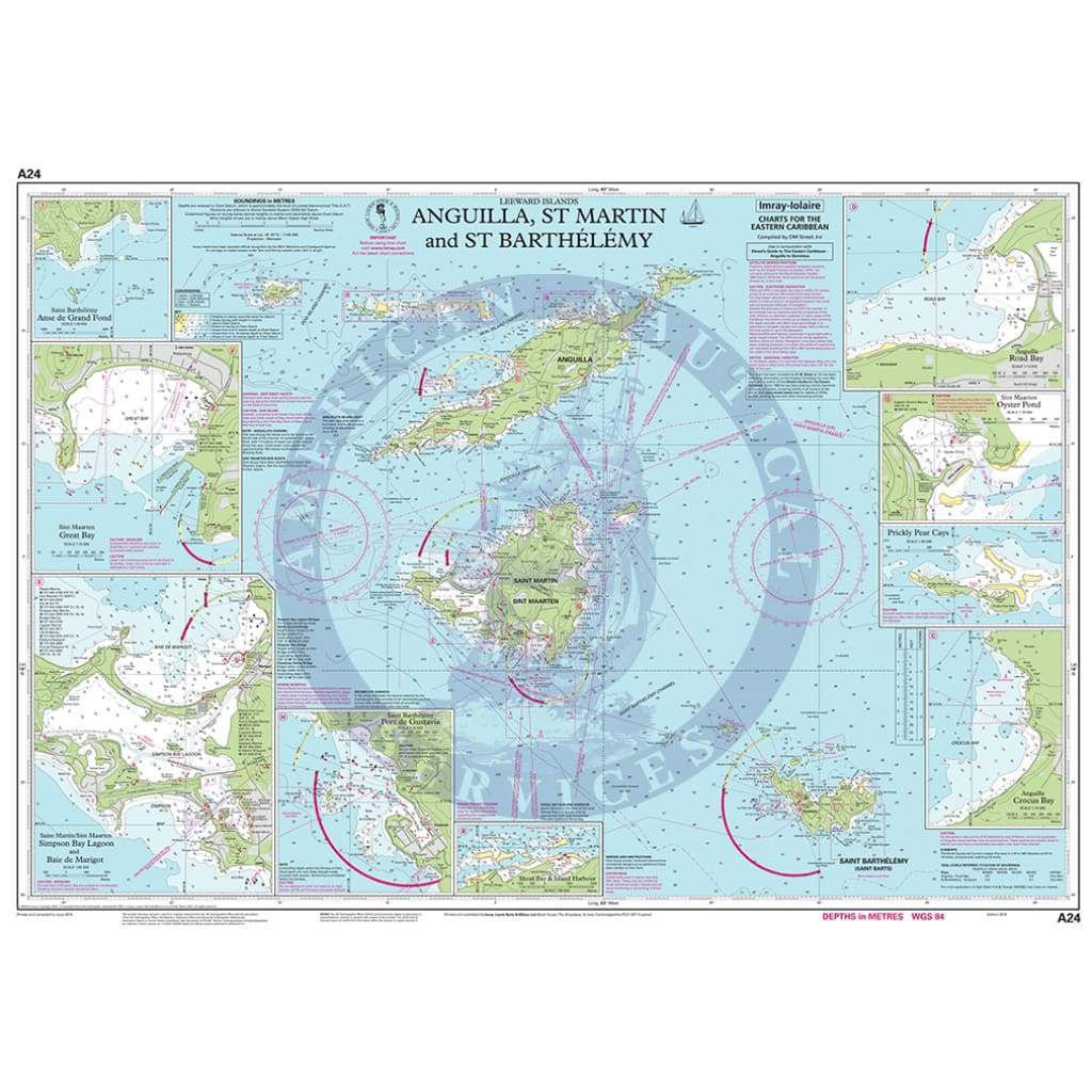 Imray Chart A24: Anguilla St Martin St Barthelemy - Amnautical