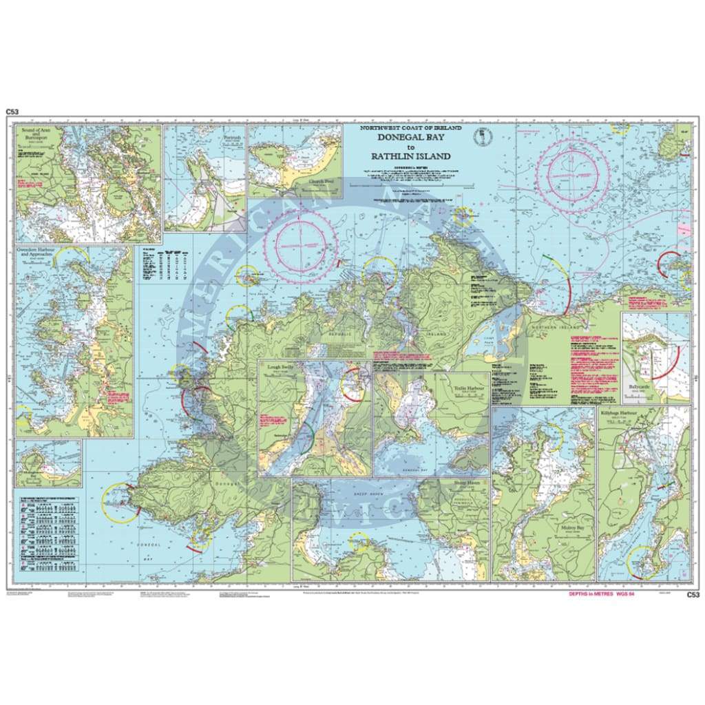 Imray Chart C53: Donegal Bay to Rathlin Island - Amnautical