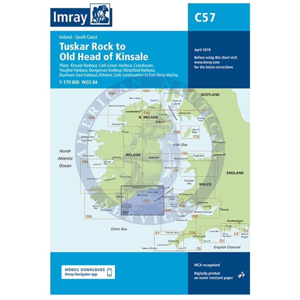 Imray Chart C57: Tuskar Rock to Old Head - Amnautical