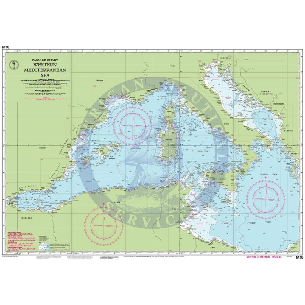 Imray Chart M10: Western Med. - Amnautical