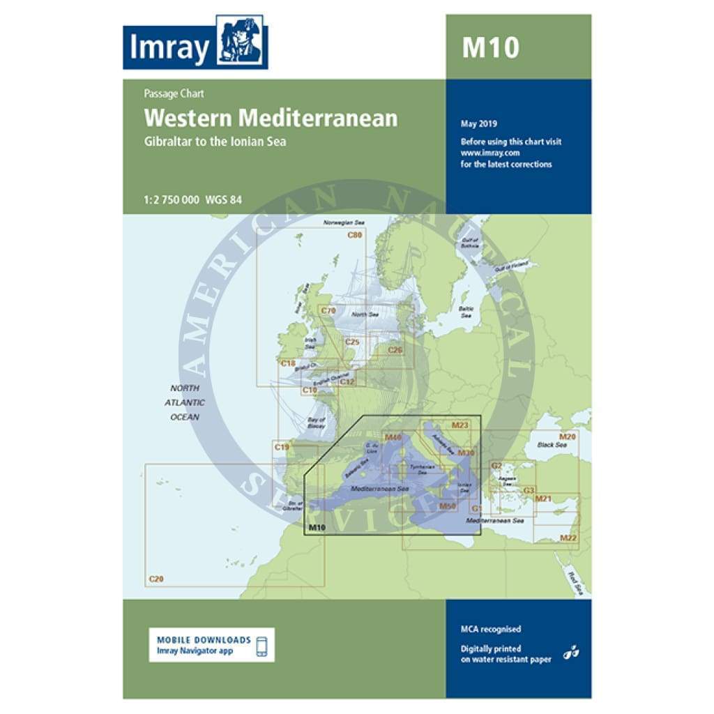 Imray Chart M10: Western Med. - Amnautical