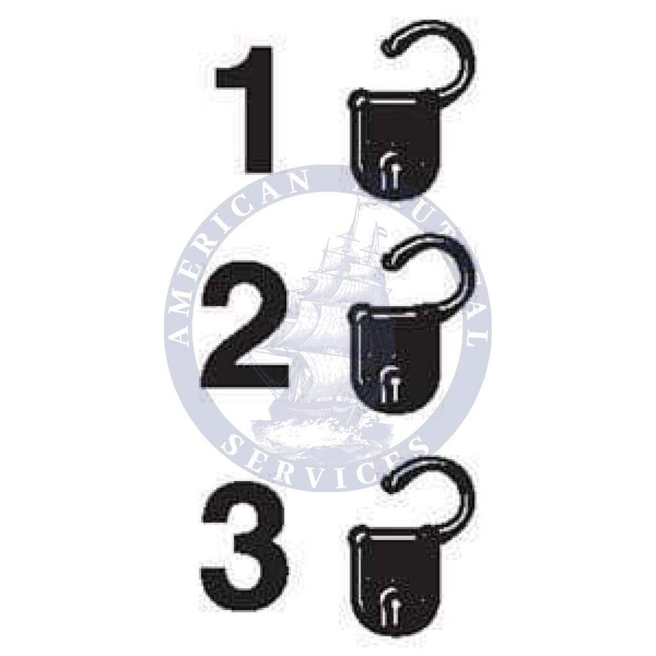 ISPS Code Sign: Lock Status, All Security Levels Unlocked, 50mm x 25mm ...