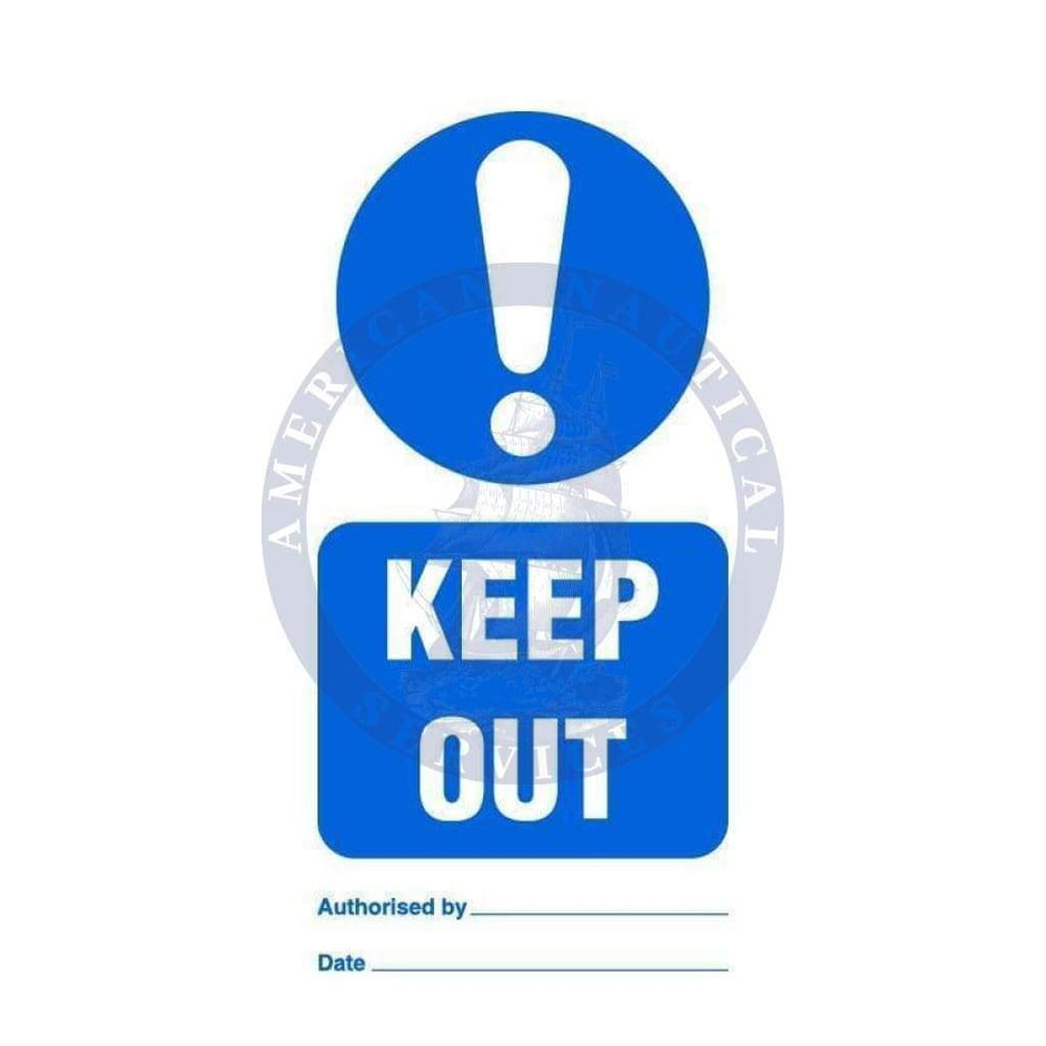 ISPS Code Sign: Tie Tag, Keep Out - Pack of 10 - Amnautical