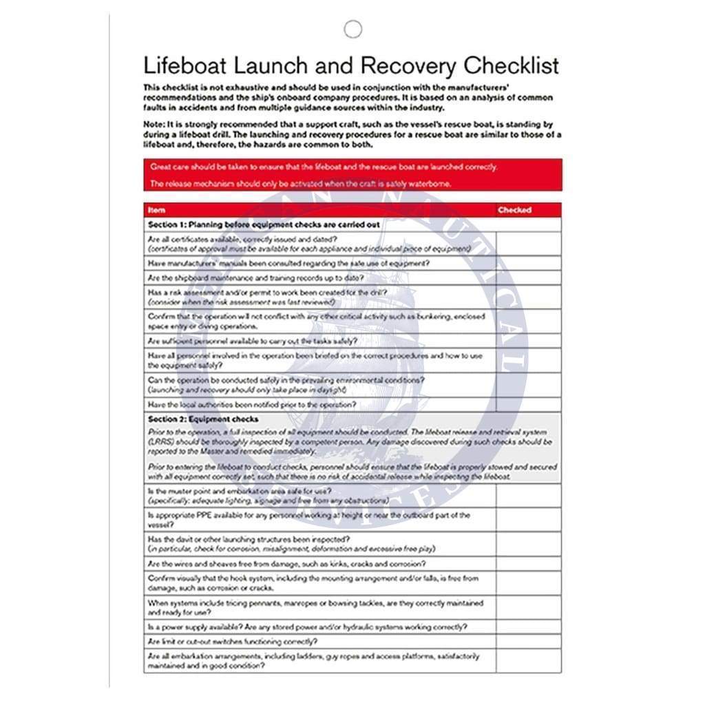 Lifeboat Launch Checklist for Seafarers - Amnautical