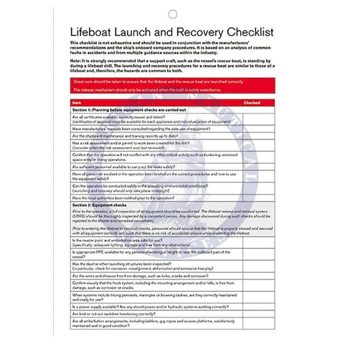 Lifeboat Launch Checklist for Seafarers - Amnautical