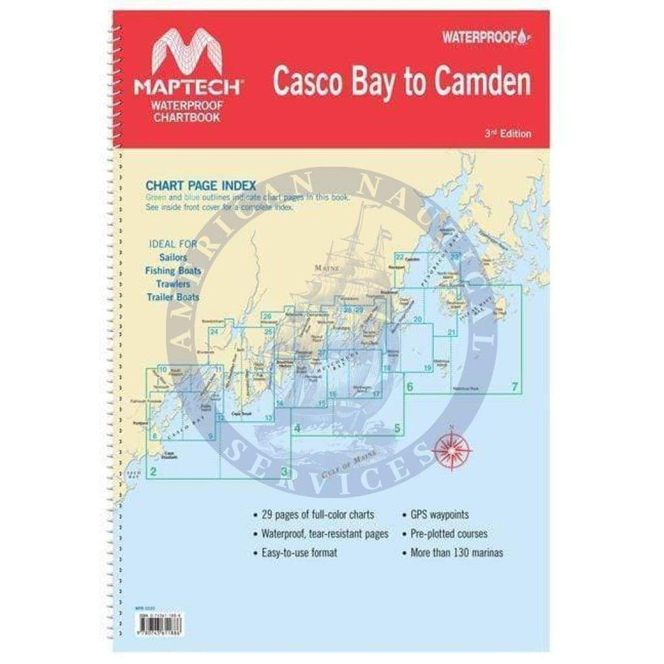 Maptech Waterproof Chartbook: Casco Bay to Camden, 3rd Edition - Amnautical