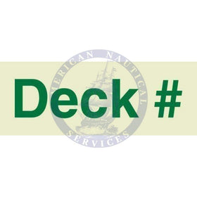 Marine Departmental Sign: Deck with Number or Letter (Customer Specifi ...