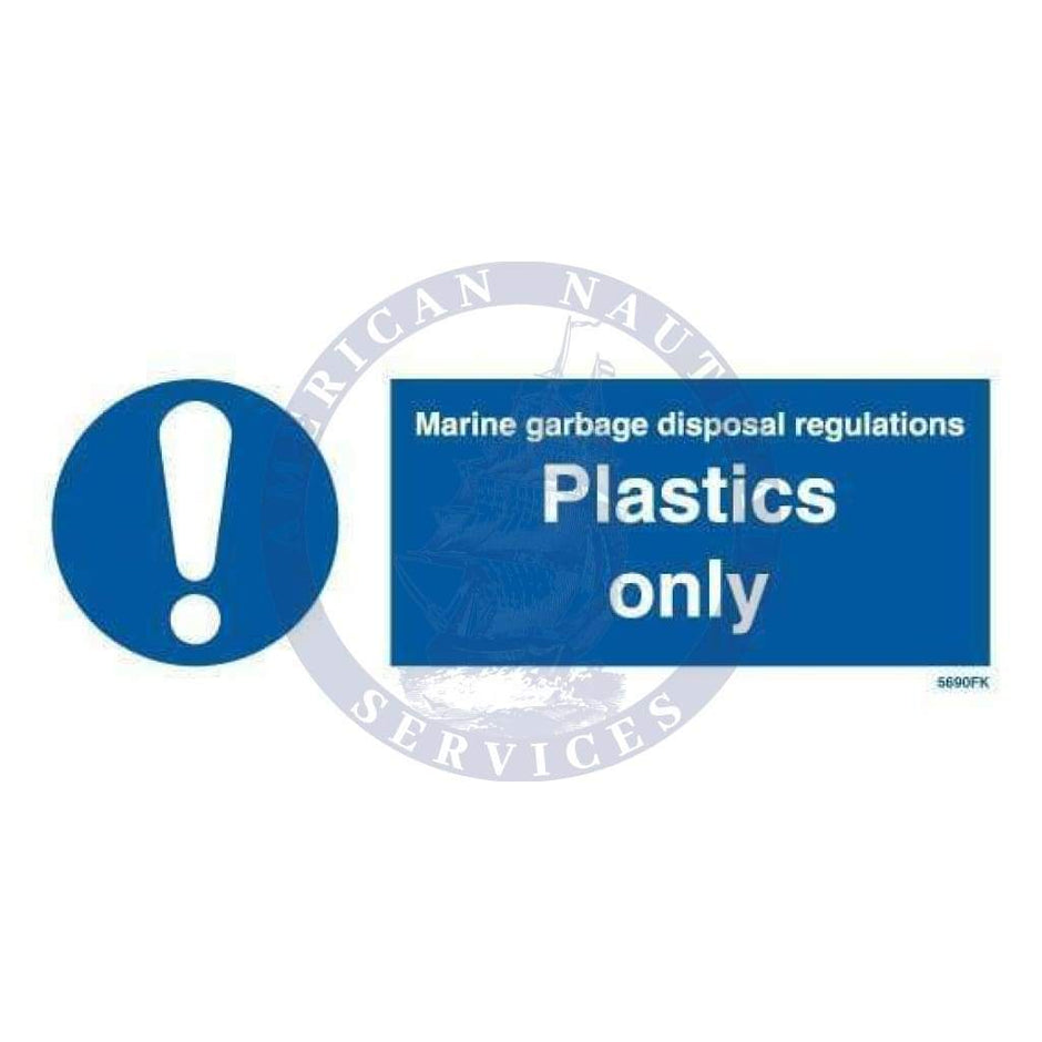 Marine Departmental Sign: Marine Garbage Disposal Regulations – Plasti ...
