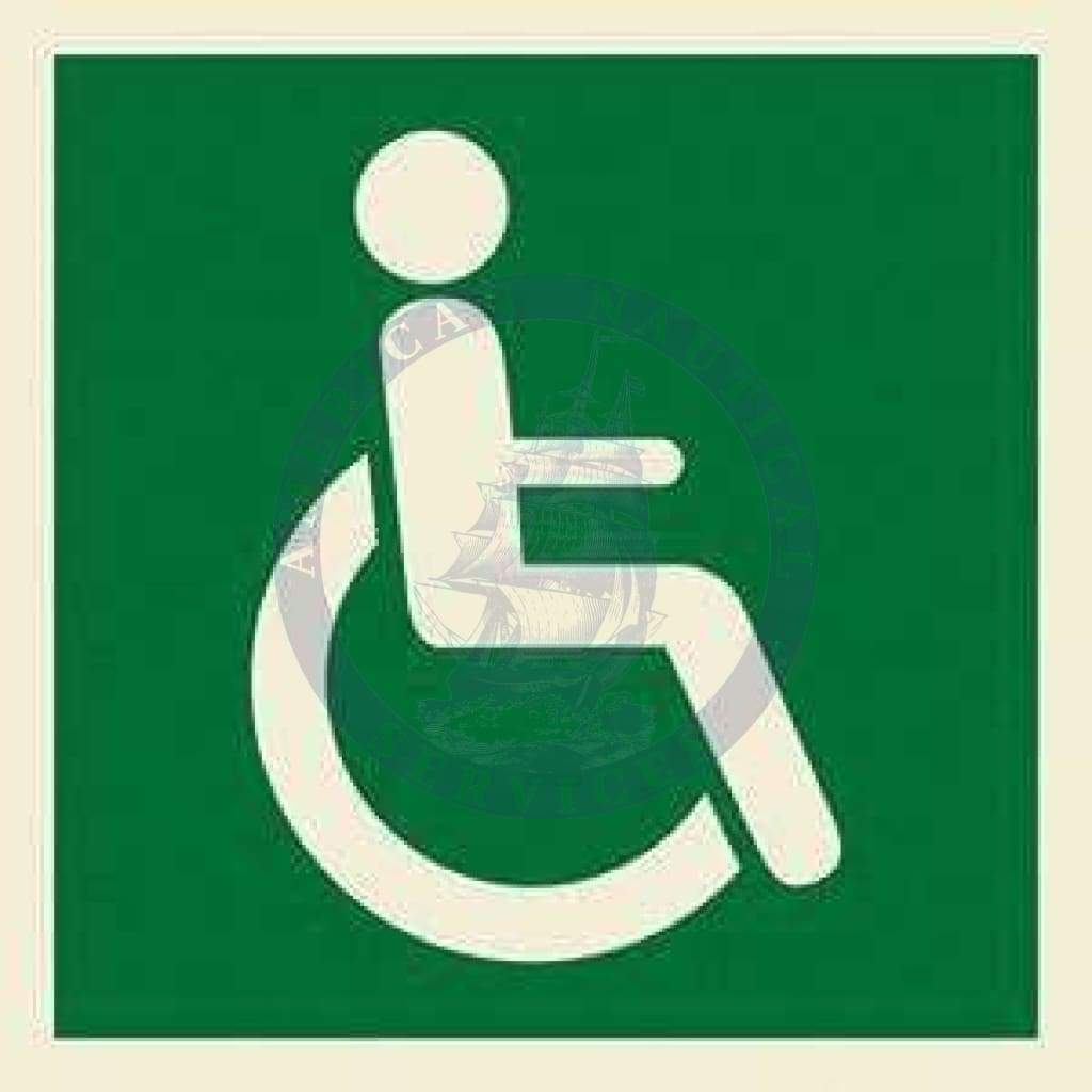 Marine Direction Sign: Disabled access symbol - Amnautical