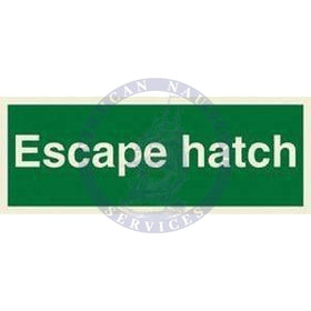 Marine Direction Sign: Escape hatch - Text only| Escape hatch text ...