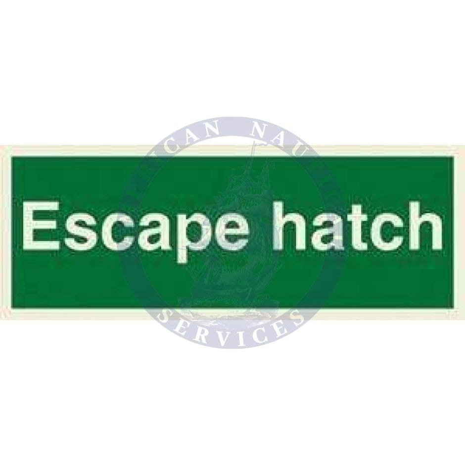 Marine Direction Sign: Escape hatch - Text only| Escape hatch text ...