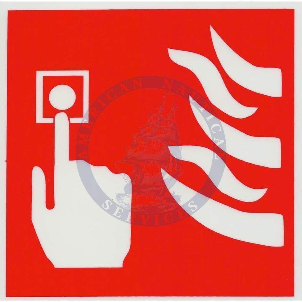 Marine Fire Equipment Sign: Fire Alarm Call Point Symbol - Amnautical