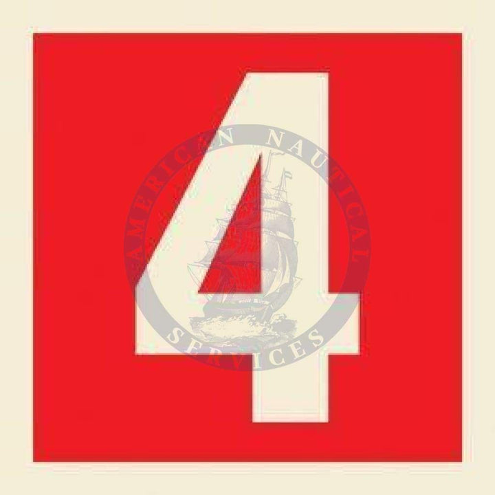 Marine Fire Equipment Sign: Number 4 - Amnautical