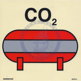 Marine Fire Sign, IMO Fire Control Symbol: Fixed CO2 Fire Extinguishin ...