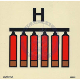 Marine Fire Sign, IMO Fire Control Symbol: Fixed Halon Fire Extinguish ...