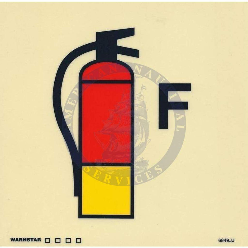 Marine Fire Sign, IMO Fire Control Symbol: Foam Fire Extinguisher ...