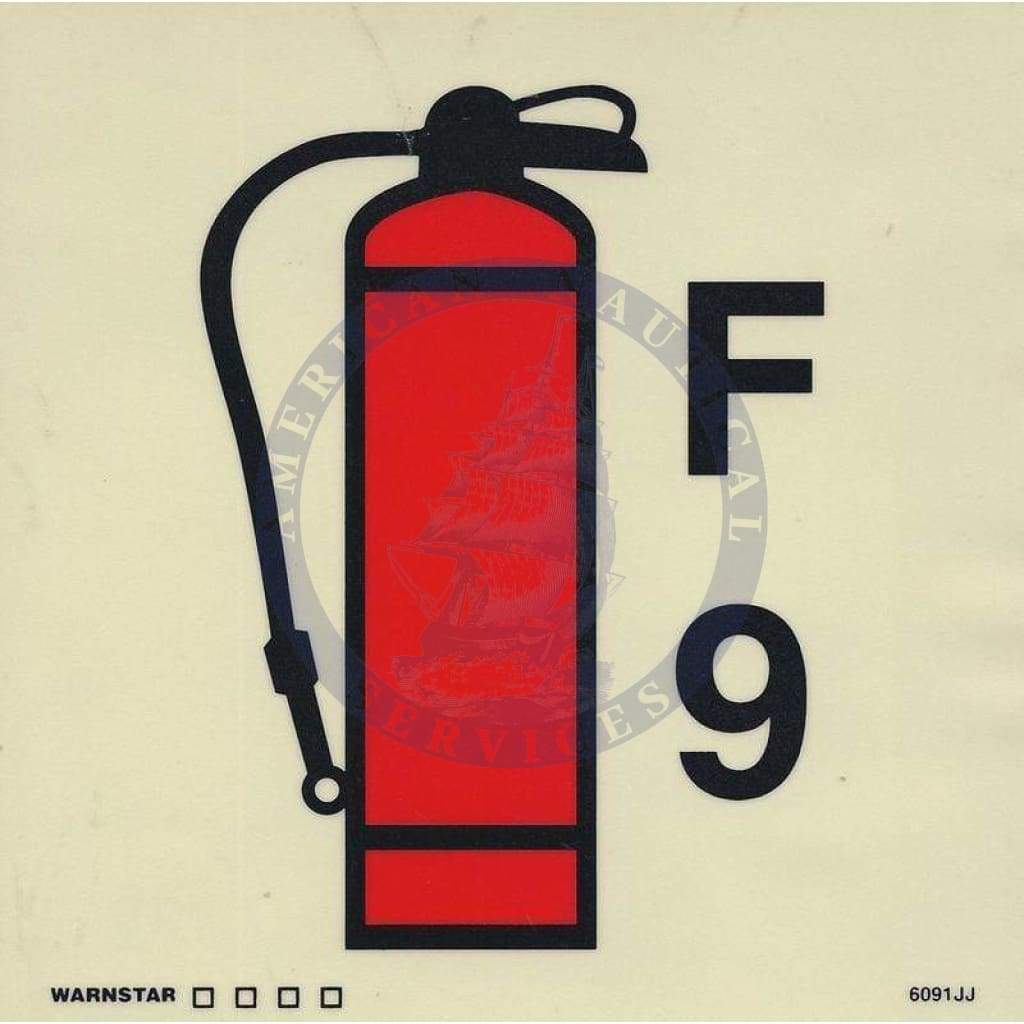 Marine Fire Sign, IMO Fire Control Symbol: Foam Fire Extinguisher (9 ...