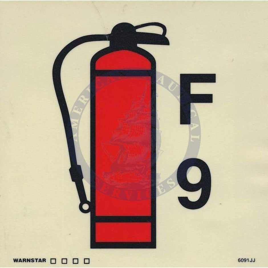 Marine Fire Sign, IMO Fire Control Symbol: Foam Fire Extinguisher (9 ...