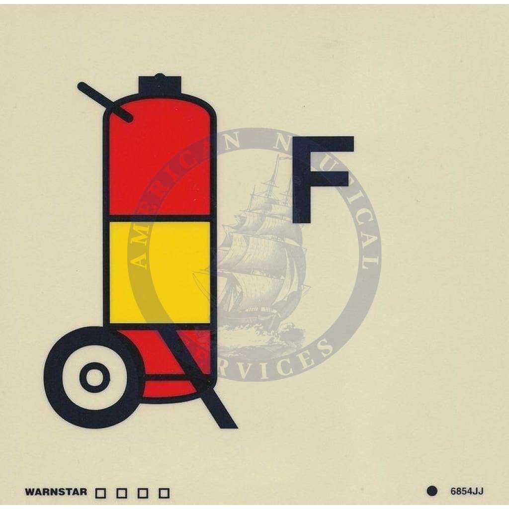 Marine Fire Sign, IMO Fire Control Symbol: Foam Wheeled Fire Extinguis ...