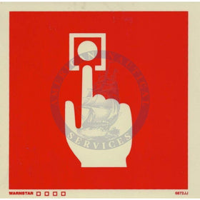Marine Fire Sign, IMO Fire Control Symbol: Manually Operated Call Poin ...