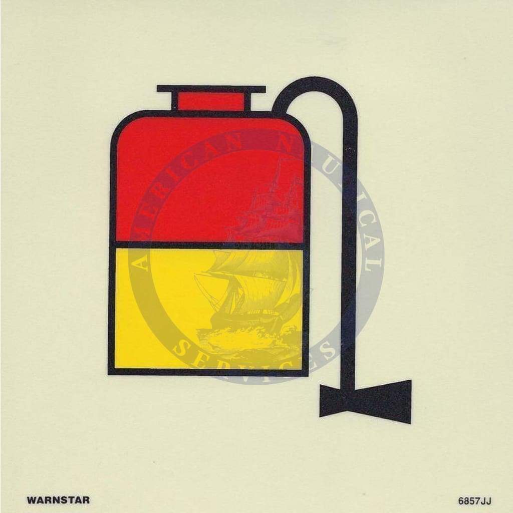 Marine Fire Sign, IMO Fire Control Symbol: Portable Foam Applicator Un ...