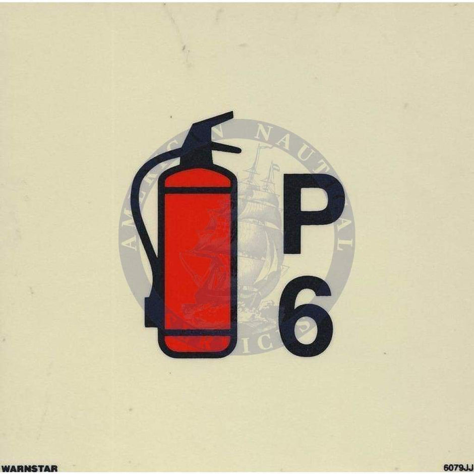 Marine Fire Sign, IMO Fire Control Symbol: Powder Fire Extinguisher (6 ...