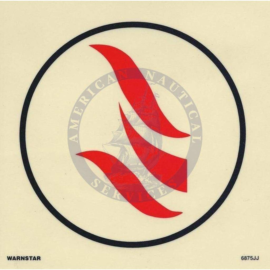 Marine Fire Sign, IMO Fire Control Symbol: Space Protected By Flame De ...