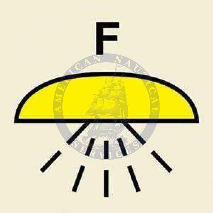 Marine Fire Sign, IMO Fire Control Symbol: Space protected by foam fir ...