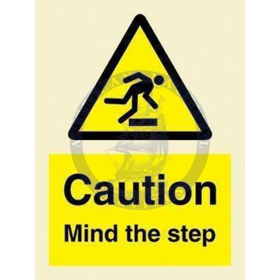 Marine Hazard Sign: Caution Mind the Step - Amnautical