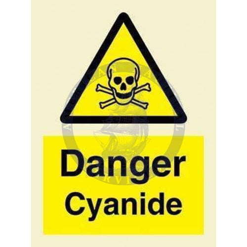 Marine Hazard Sign: Danger Cyanide - Amnautical