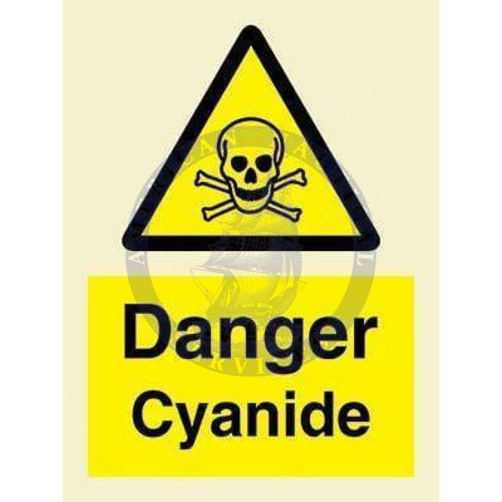 Marine Hazard Sign: Danger Cyanide - Amnautical