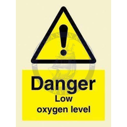 Marine Hazard Sign: Danger Low Oxygen Level - Amnautical