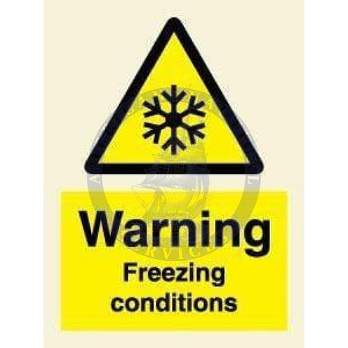 Marine Hazard Sign: Warning Freezing Conditions - Amnautical