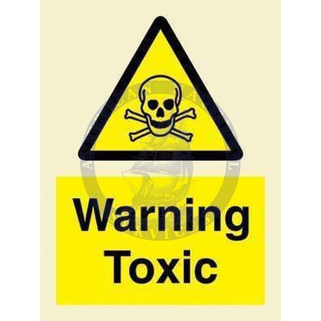 Marine Hazard Sign: Warning Toxic - Amnautical