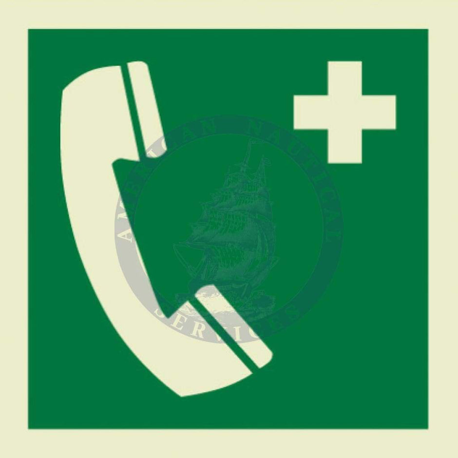Marine Safety Sign: IMO - Emergency Telephone Symbol | Telephone Sign ...