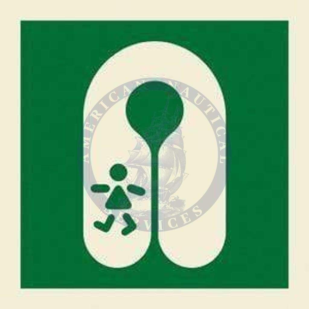 Marine Safety Sign, IMO Life Saving App. Symbol: Childs lifejacket - W ...