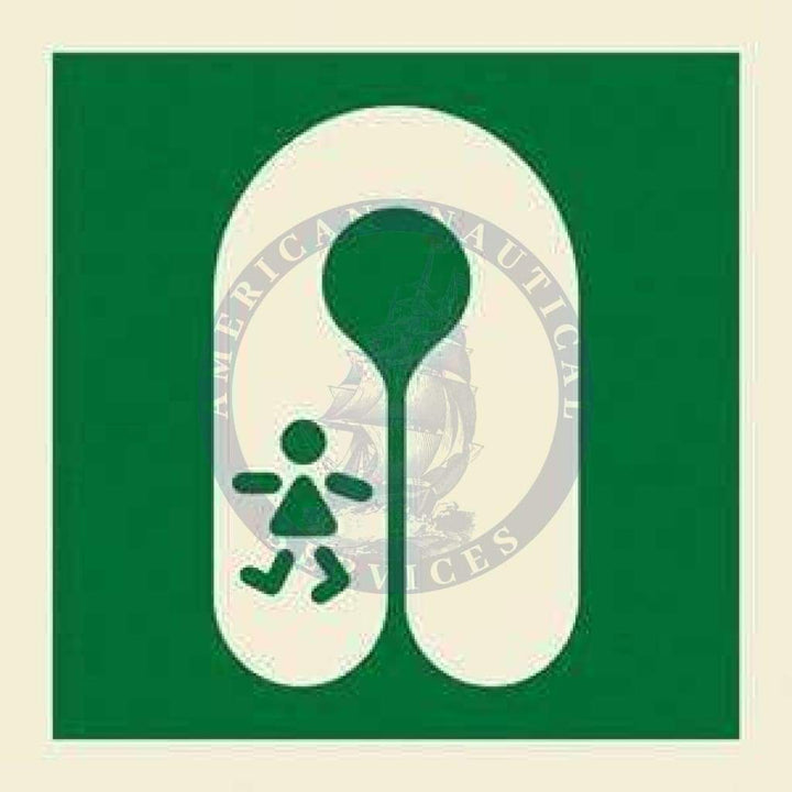 Marine Safety Sign, IMO Life Saving App. Symbol: Childs lifejacket - W ...